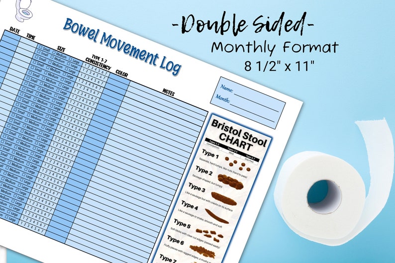 Bowel Movement Log, Poop Tracker, BM Chart, Diaper & Toileting ...