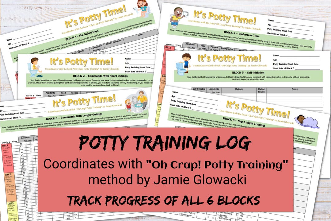 It's Potty Time, Oh Crap! Potty Training Tracker, Jamie Glowacki Method ...