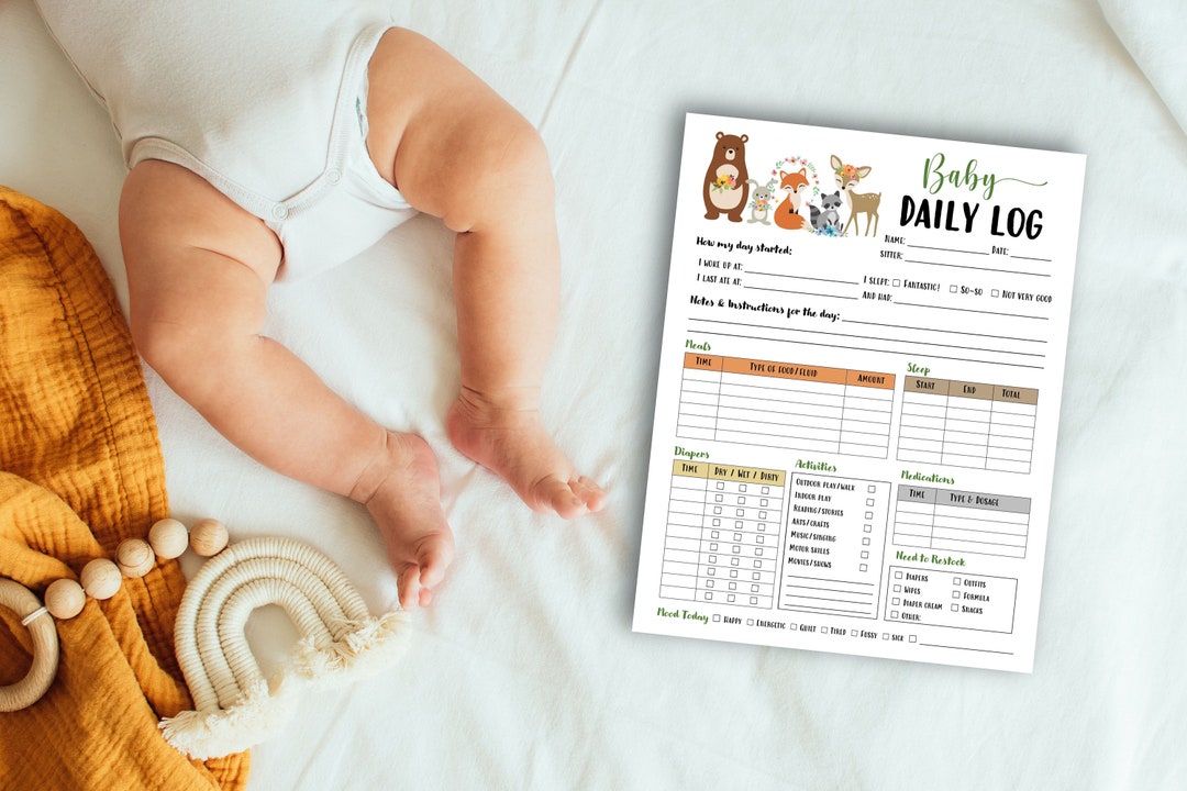 Baby Daily Log, Babysitter Log, Nanny Log, Nanny Babysitter Report ...