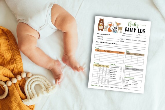 Baby Daily Log Babysitter Log Nanny Log Nanny Babysitter - Etsy