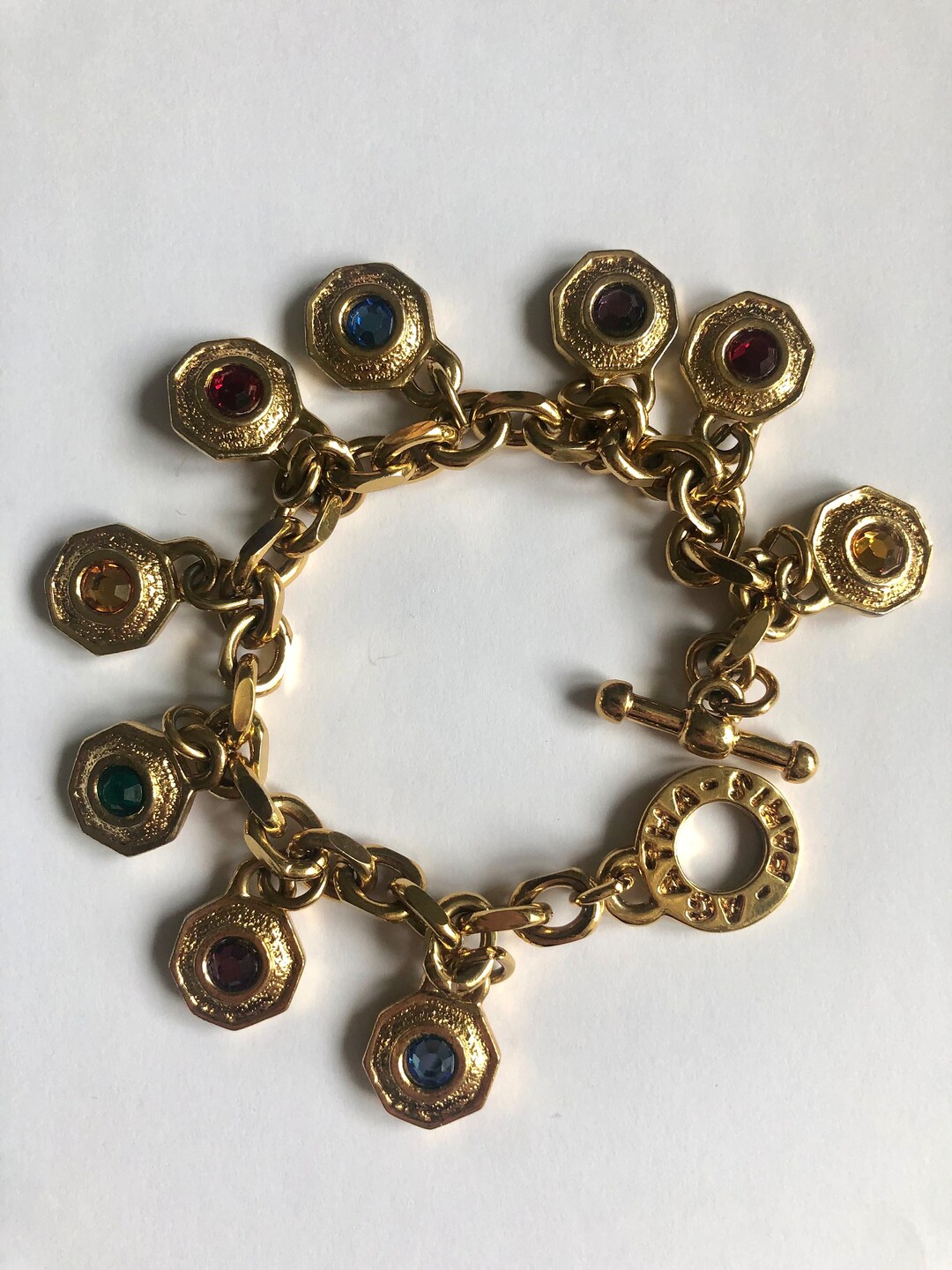 Agatha Paris: Magnificent Vintage Bracelet With Multicolored Charms ...