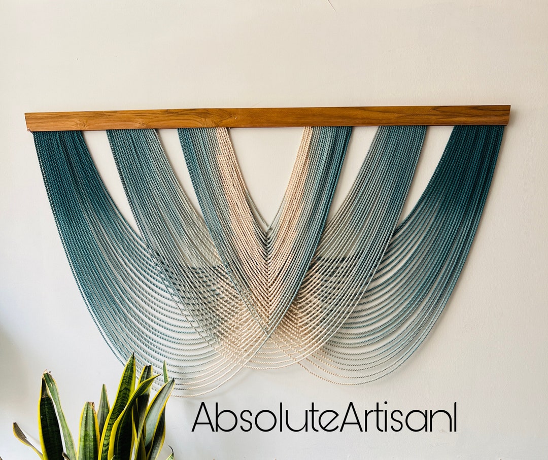 Large Macrame Wall Hanging| Dip Dye Tapestry Wall Hanging| Fibre Art ...