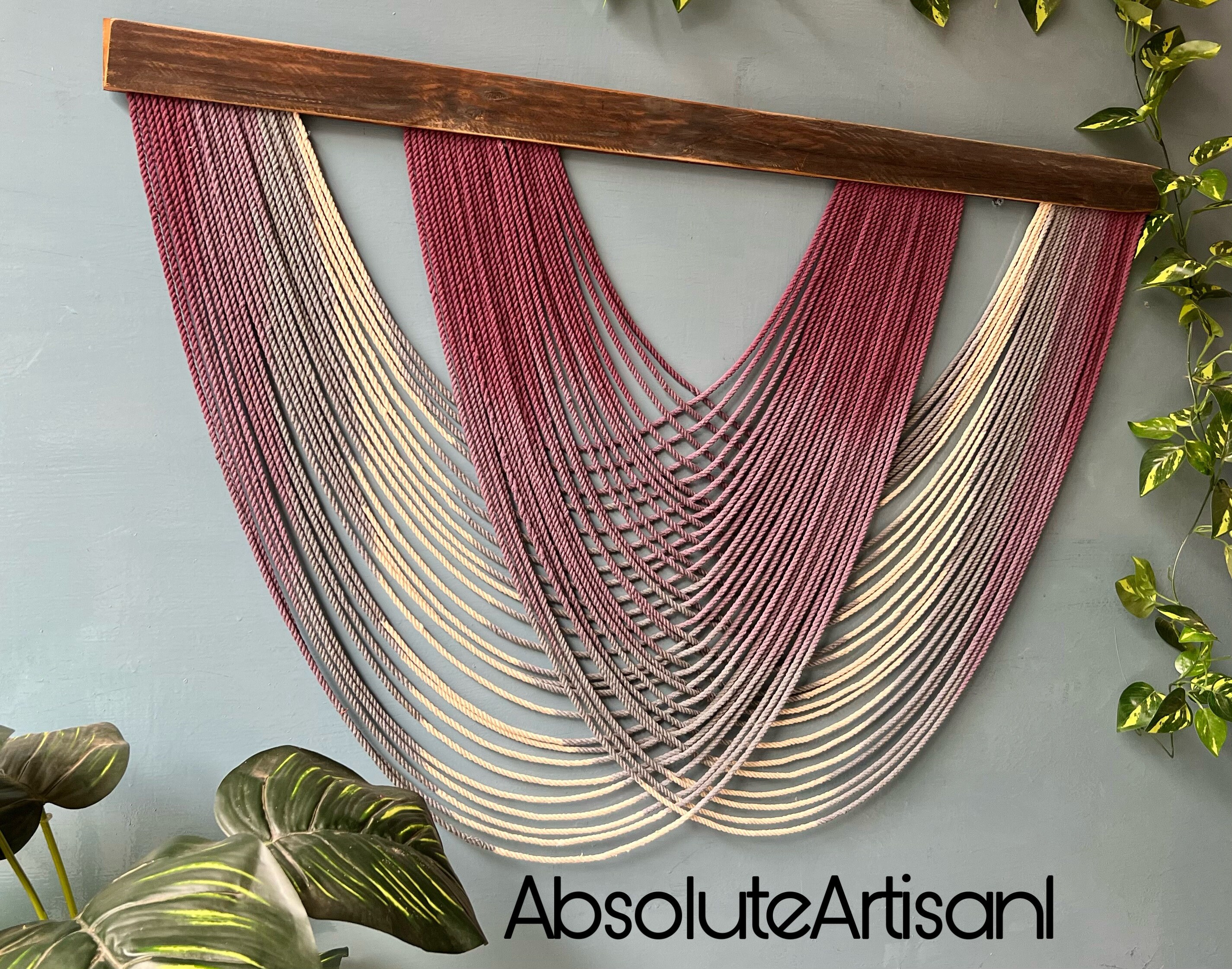Large Macrame Wall Hanging Dip Dye Tapestry Wall Hanging - Etsy