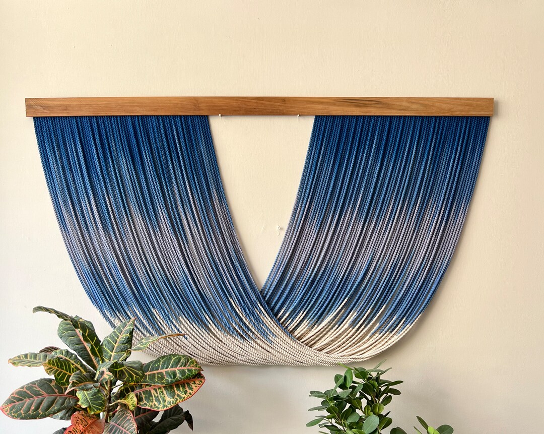Large Macrame Wall Hanging Dip Dye Tapestry Wall Hanging Fibre Art ...