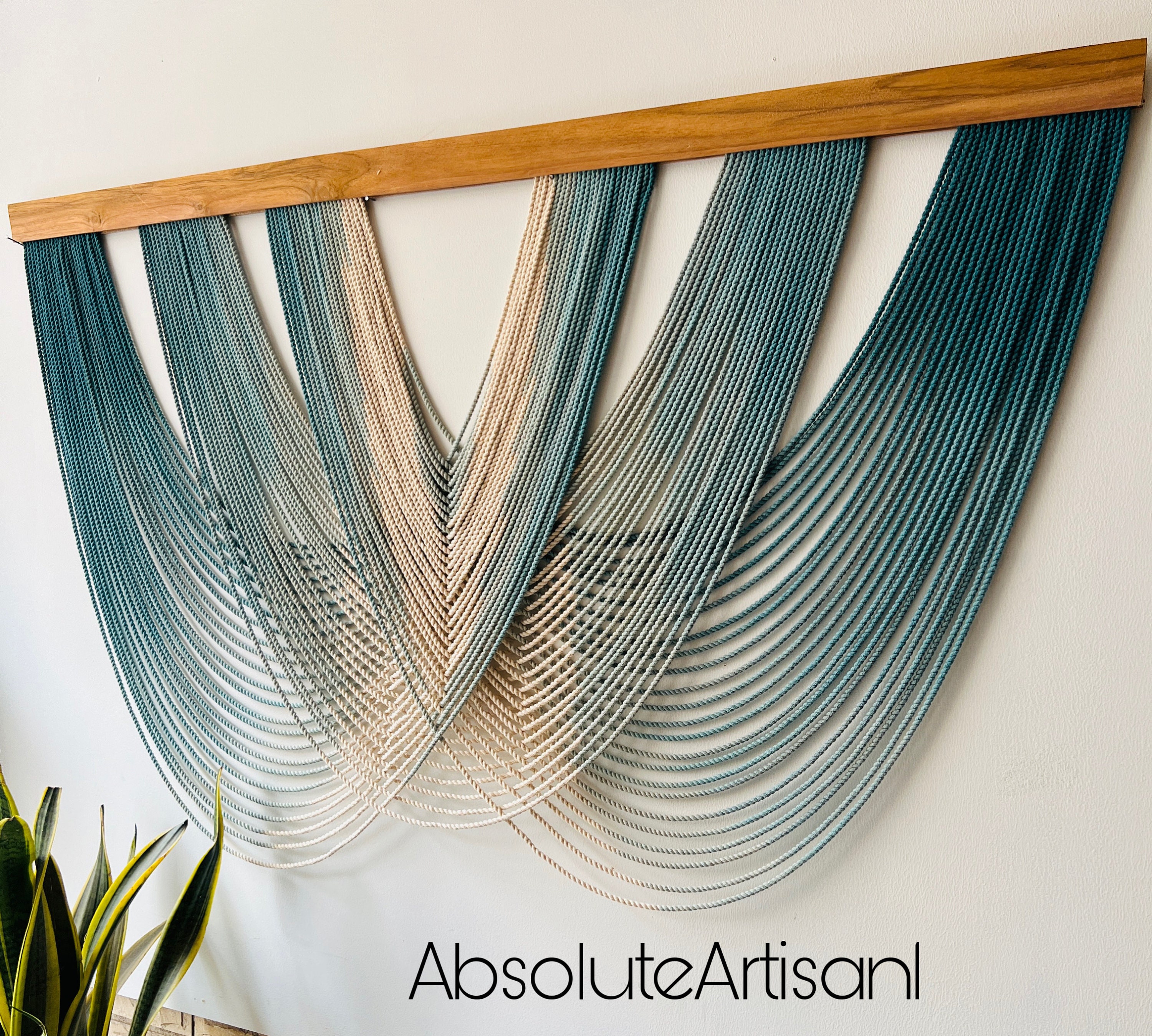 Large Macrame Wall Hanging| Dip Dye Tapestry Wall Hanging| Fibre Art ...