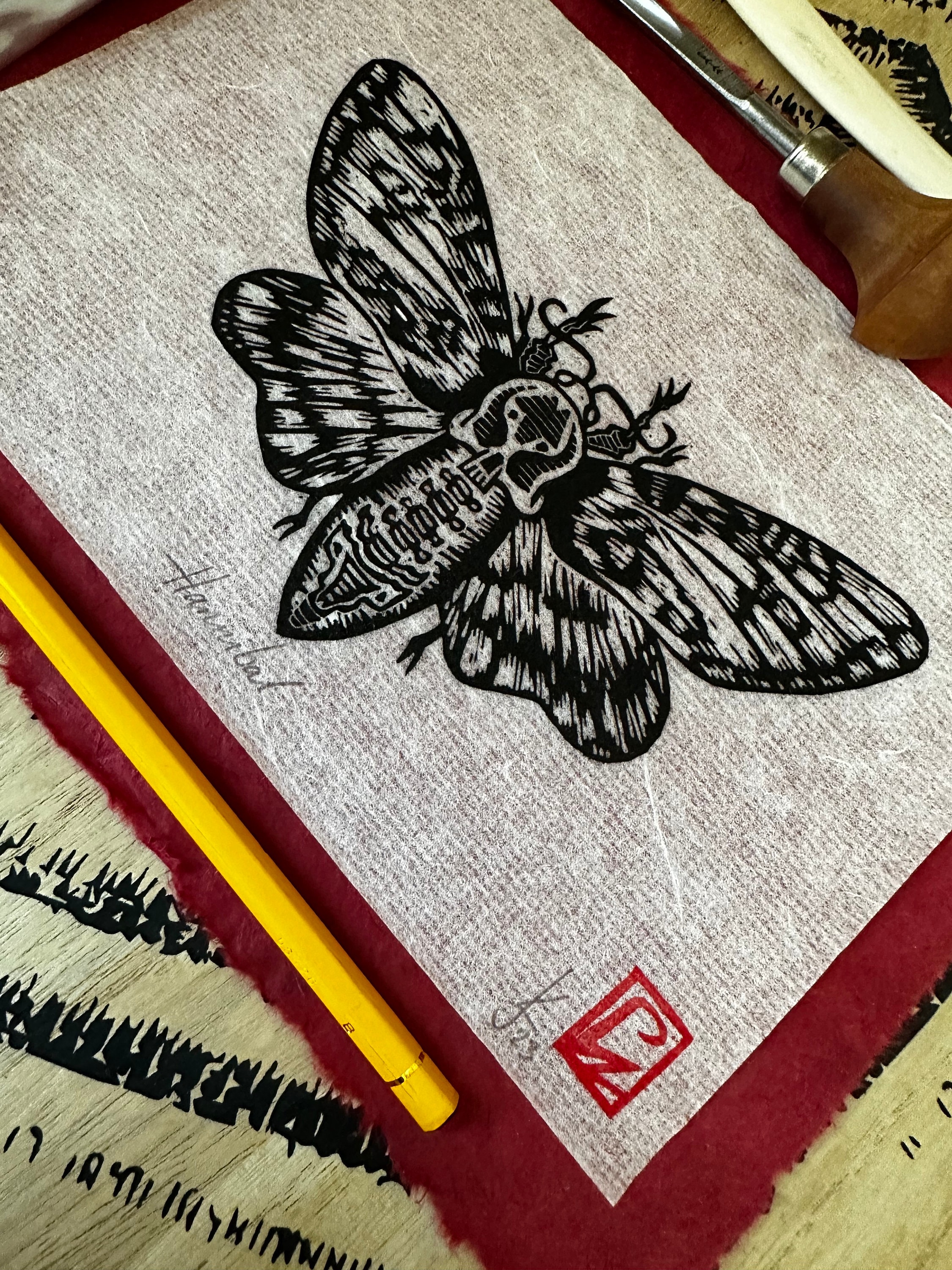 Death's-head Hawk Moth Hannibal Limited Edition Numbered Hand Drawn ...