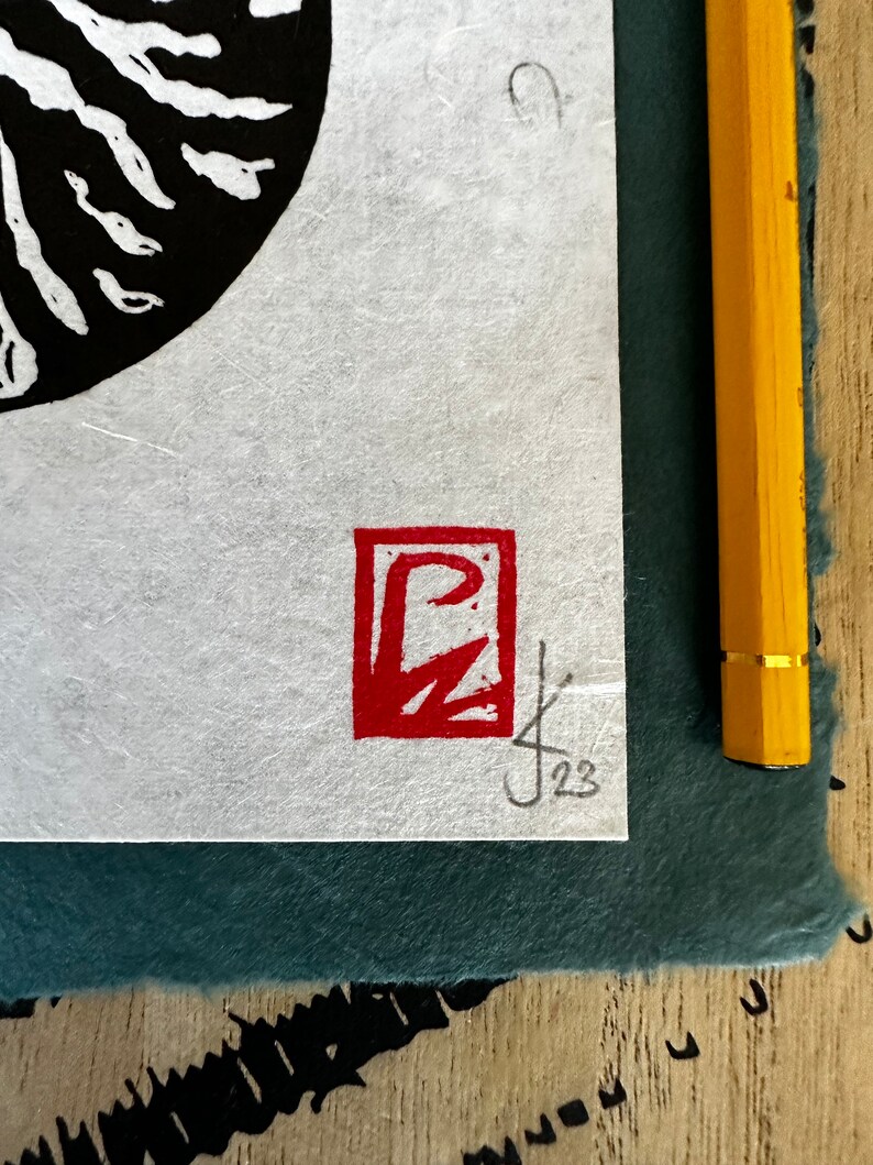 Nautilus Limited Edition Numbered Hand Drawn Hand Carved Hand Printed ...