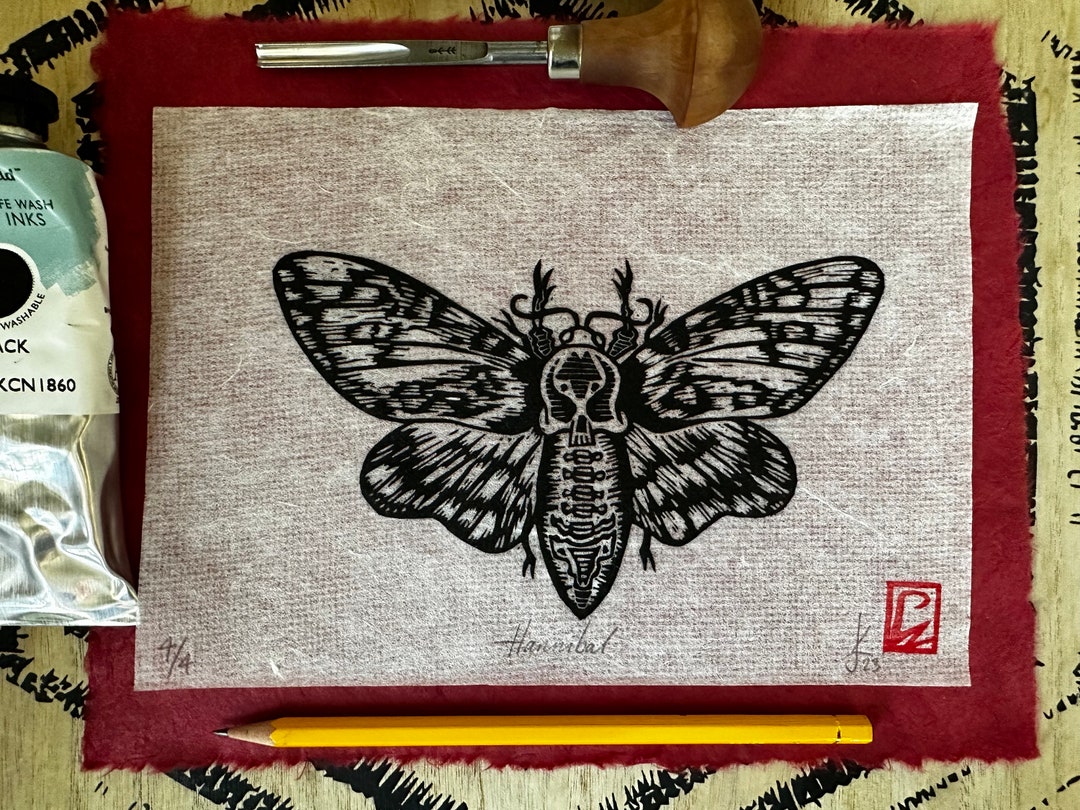 Death's-head Hawk Moth Hannibal Limited Edition Numbered Hand Drawn ...