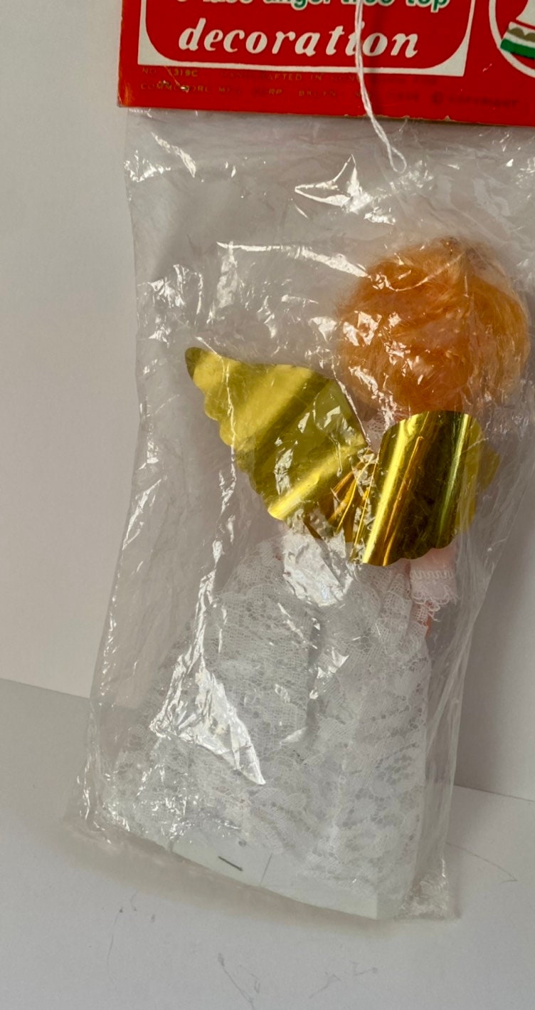 Vintage Commodore Beautiful Lace Angel Christmas Tree Top Decor 8 - Etsy