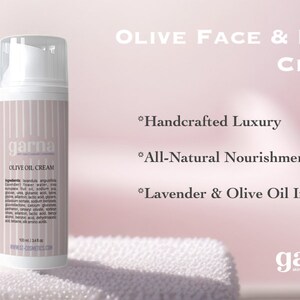Garna Olive Cream 3.4 Fl Oz, Moisturizing Facial & Body Cream for All ...