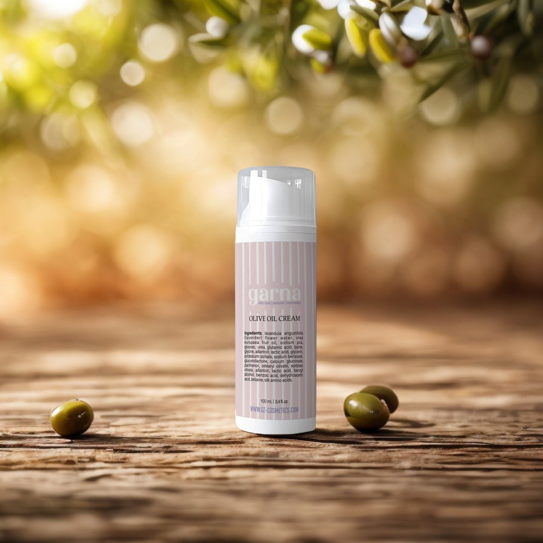 Garna Olive Cream 3.4 Fl Oz, Moisturizing Facial & Body Cream for All ...