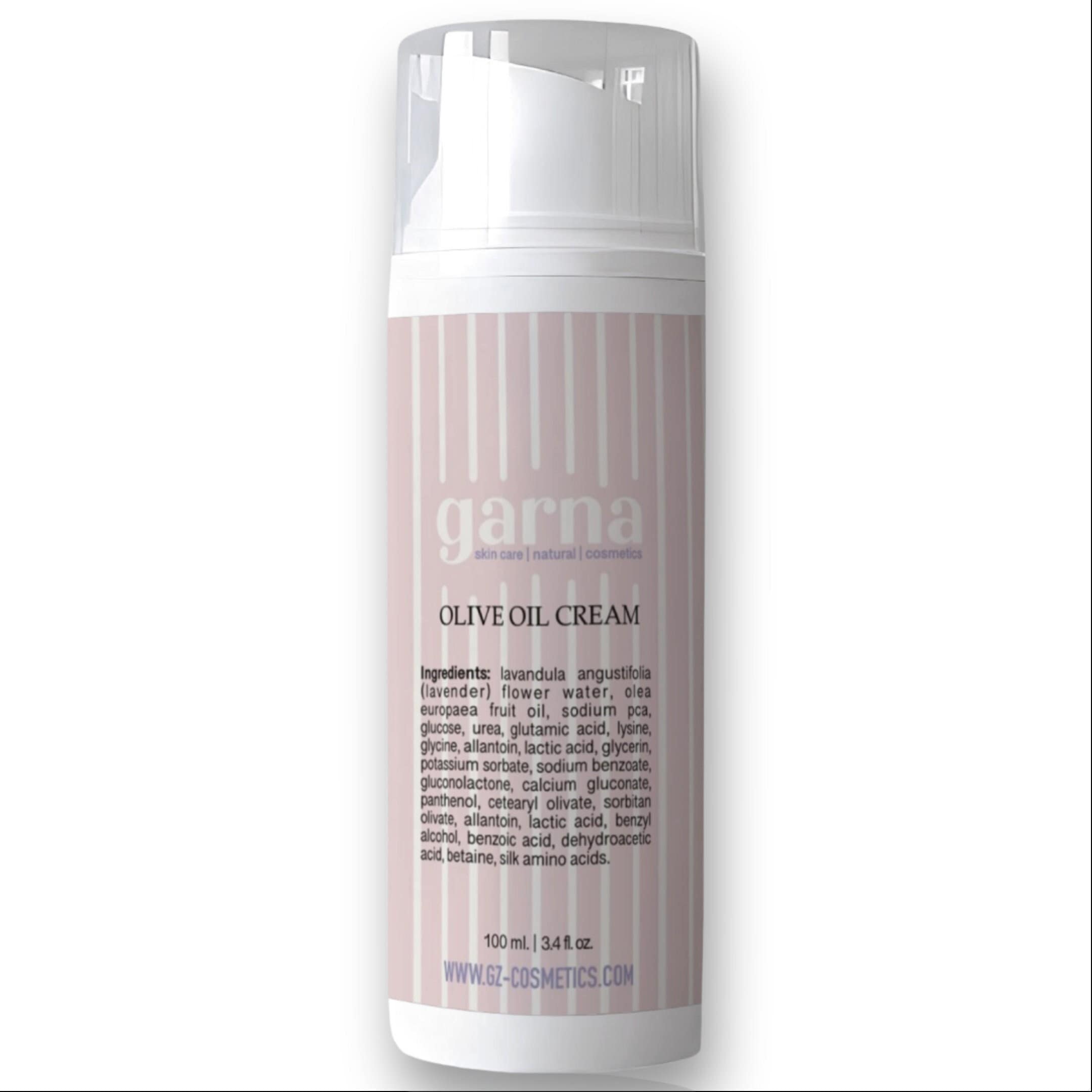 Garna Olive Cream 3.4 Fl Oz, Moisturizing Facial & Body Cream for All ...
