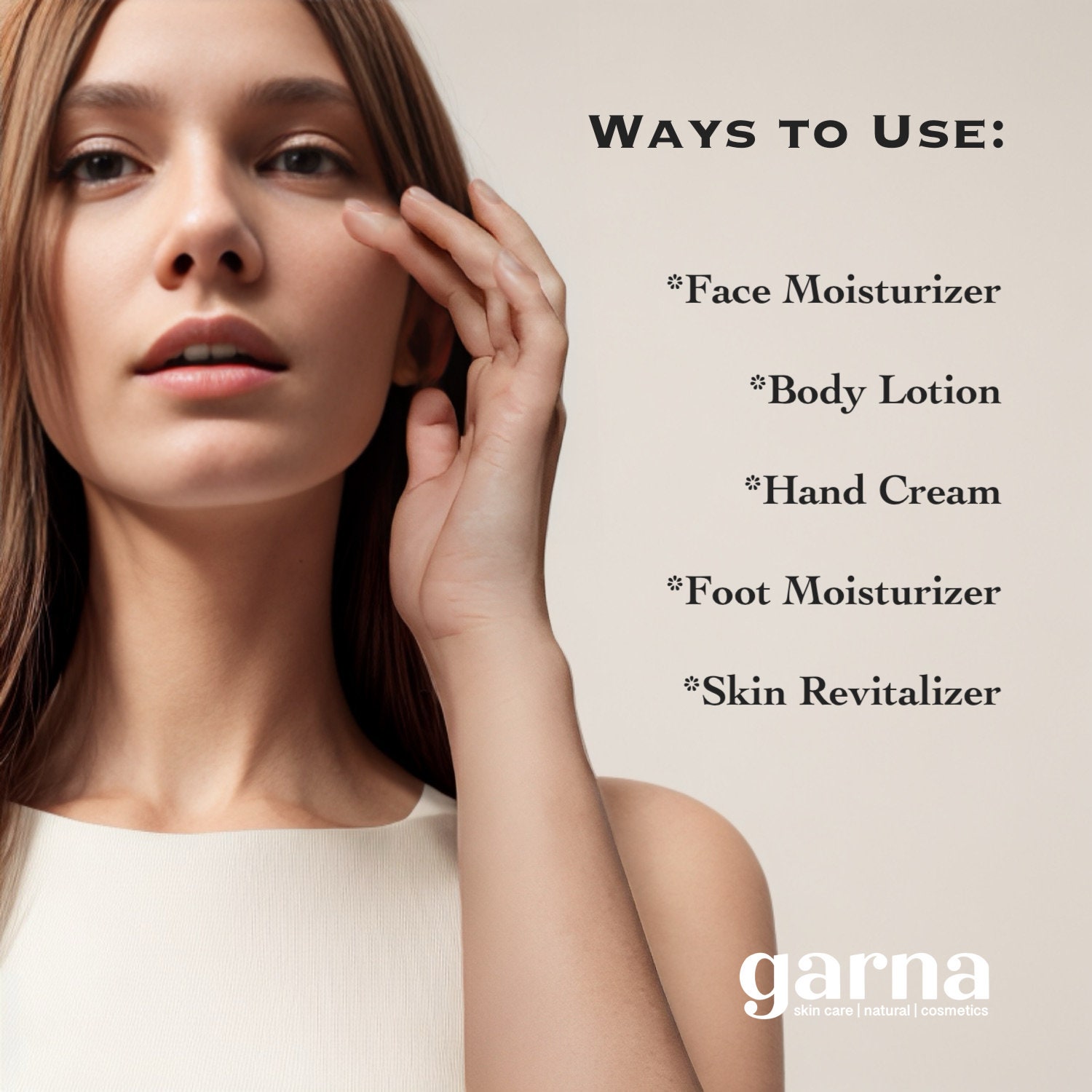 Garna Olive Cream 3.4 Fl Oz, Moisturizing Facial & Body Cream for All ...