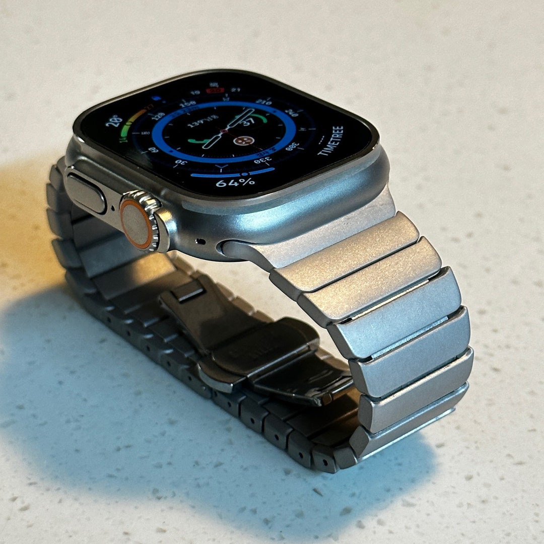 Luxury Stainless Steel Band for Apple Watch Titanium Color - Etsy
