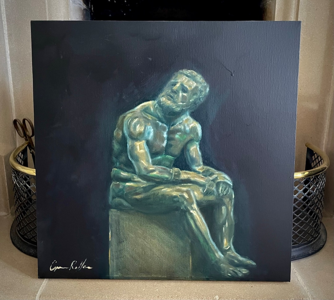 Boxer at Rest, Original Oil Painting - Etsy