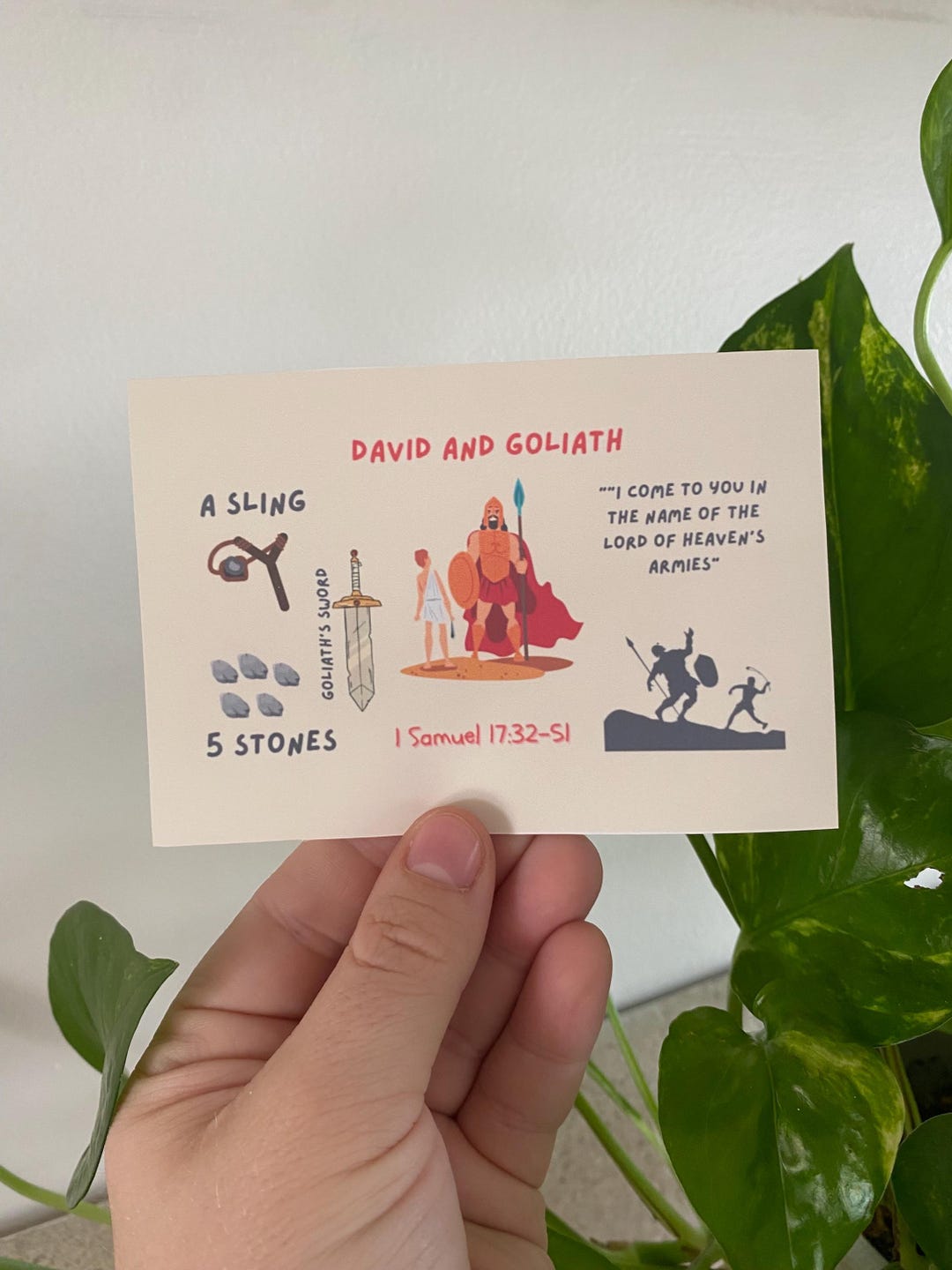 David and Goliath Sticker-kids Stickers-christian Stickers-bible Study ...