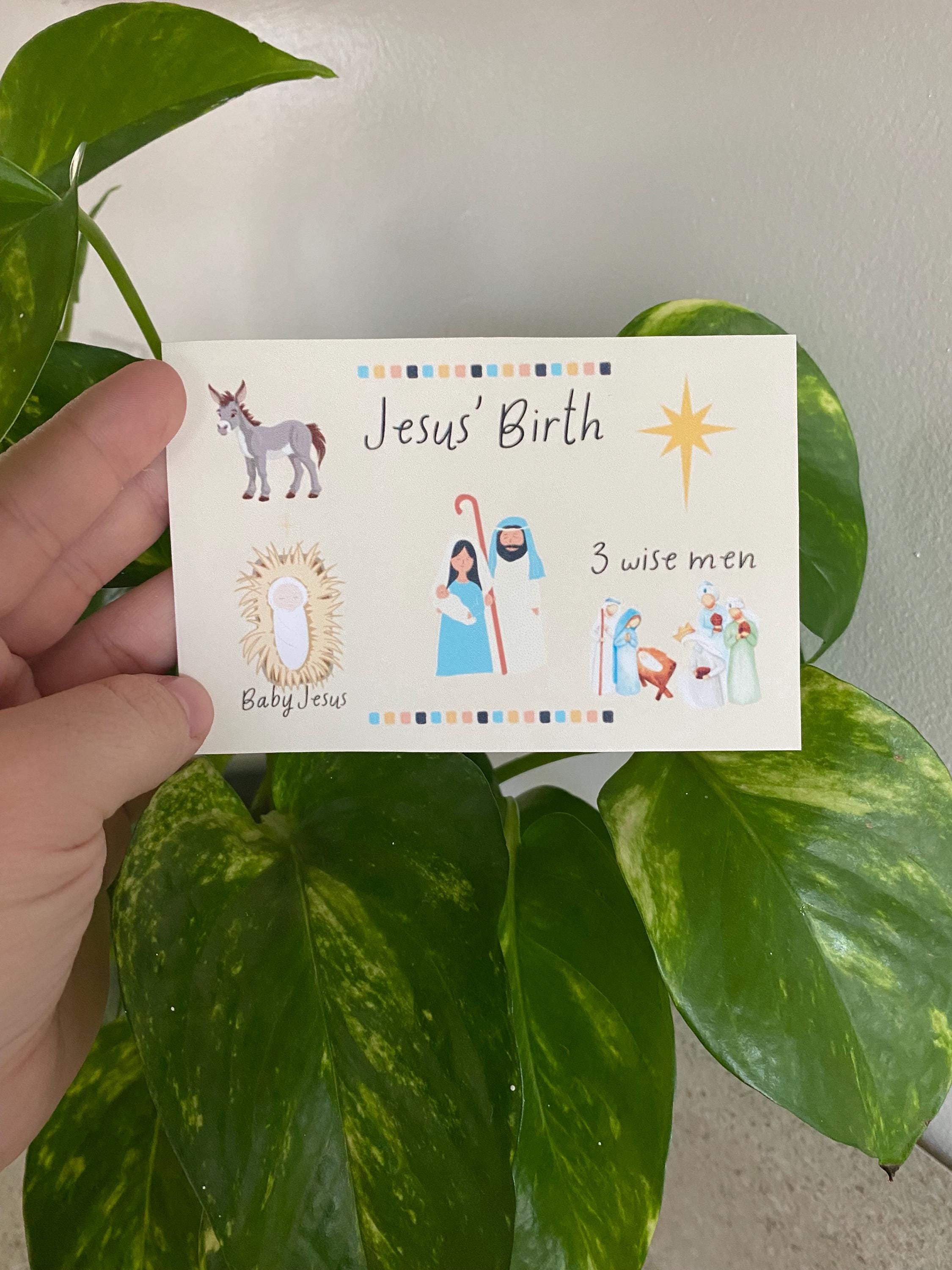 Jesus Birth Sticker-bible Story-christmas Stickers-stickers-kids ...