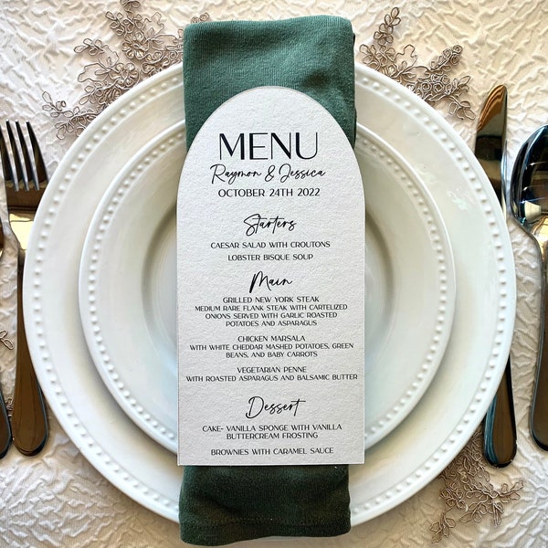 Unique Wedding Menu - Etsy