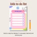 Kids to Do List, Checklist for Kids, to Do List for Kids, Chore Chart ...