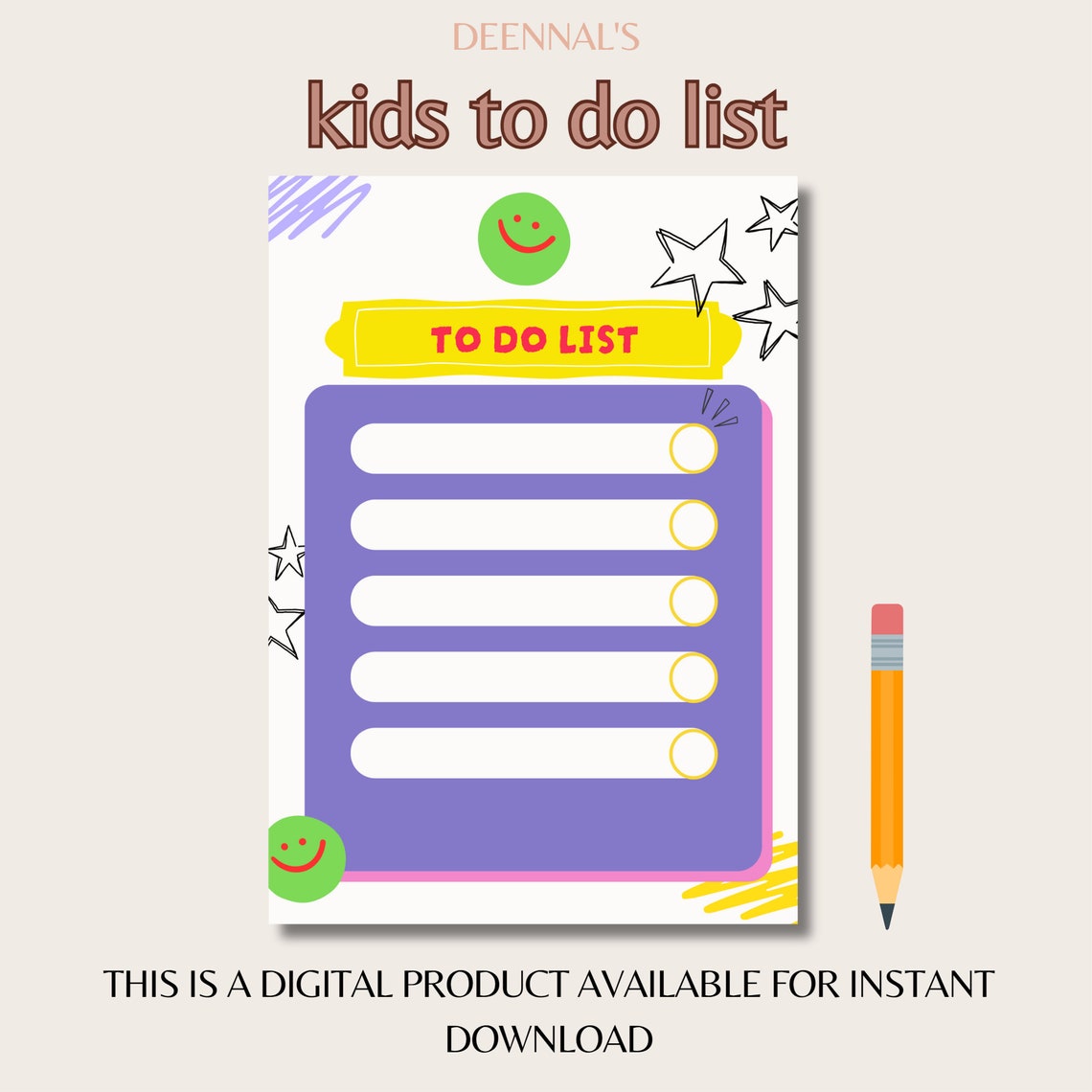 Kids to Do List, Checklist for Kids, to Do List for Kids, Chore Chart ...