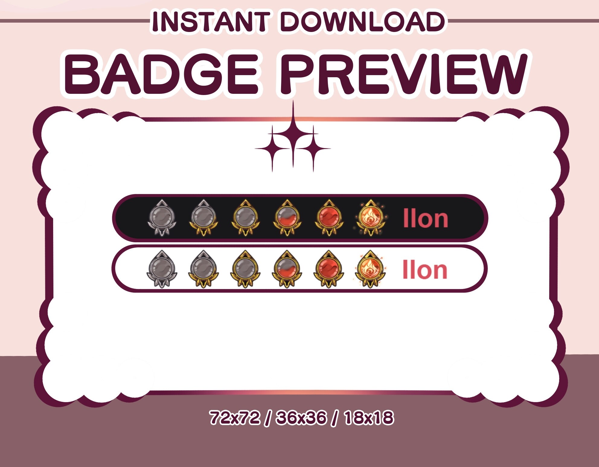 GENSHIN IMPACT Sumeru Pyro Vision Dehya Sub and Bit Badges - Etsy