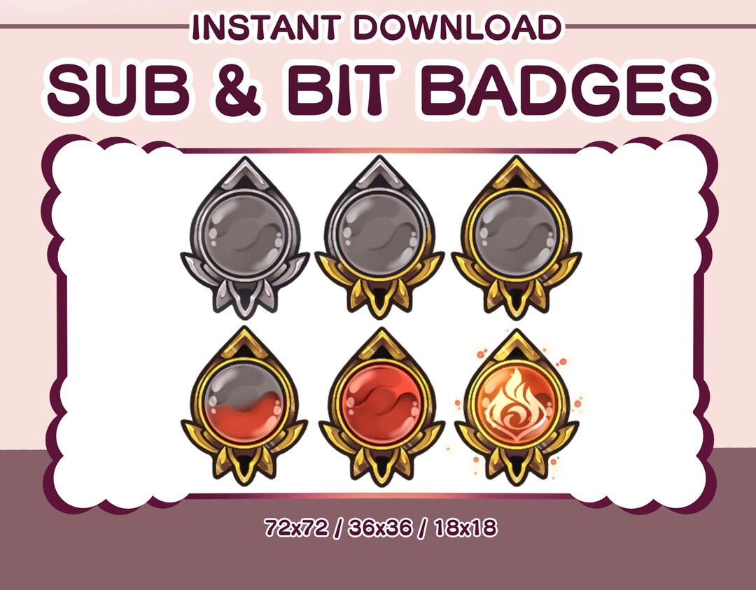 GENSHIN IMPACT Sumeru Pyro Vision Dehya Sub and Bit Badges - Etsy