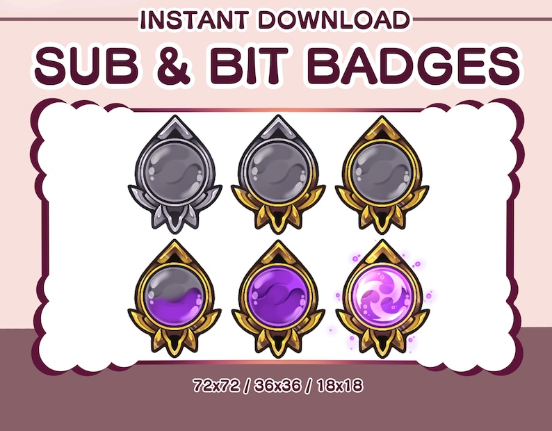 GENSHIN IMPACT Sumeru Electro Vision Tin Dori Sub and Bit Badges Twitch ...