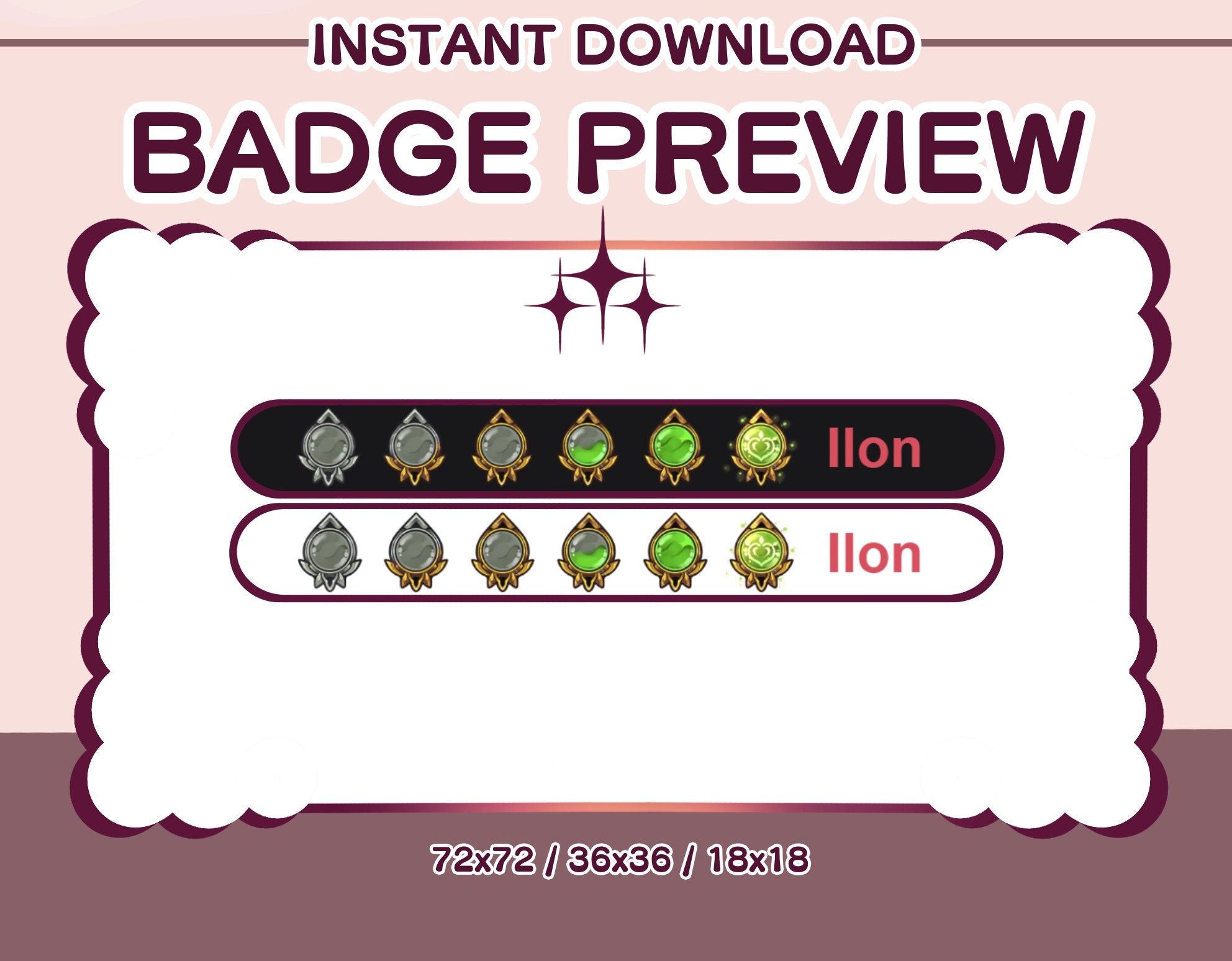 GENSHIN IMPACT Sumeru Dendro Vision Nahida Alhaitham Sub and Bit Badges ...