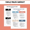 Family Roles Handout - Etsy