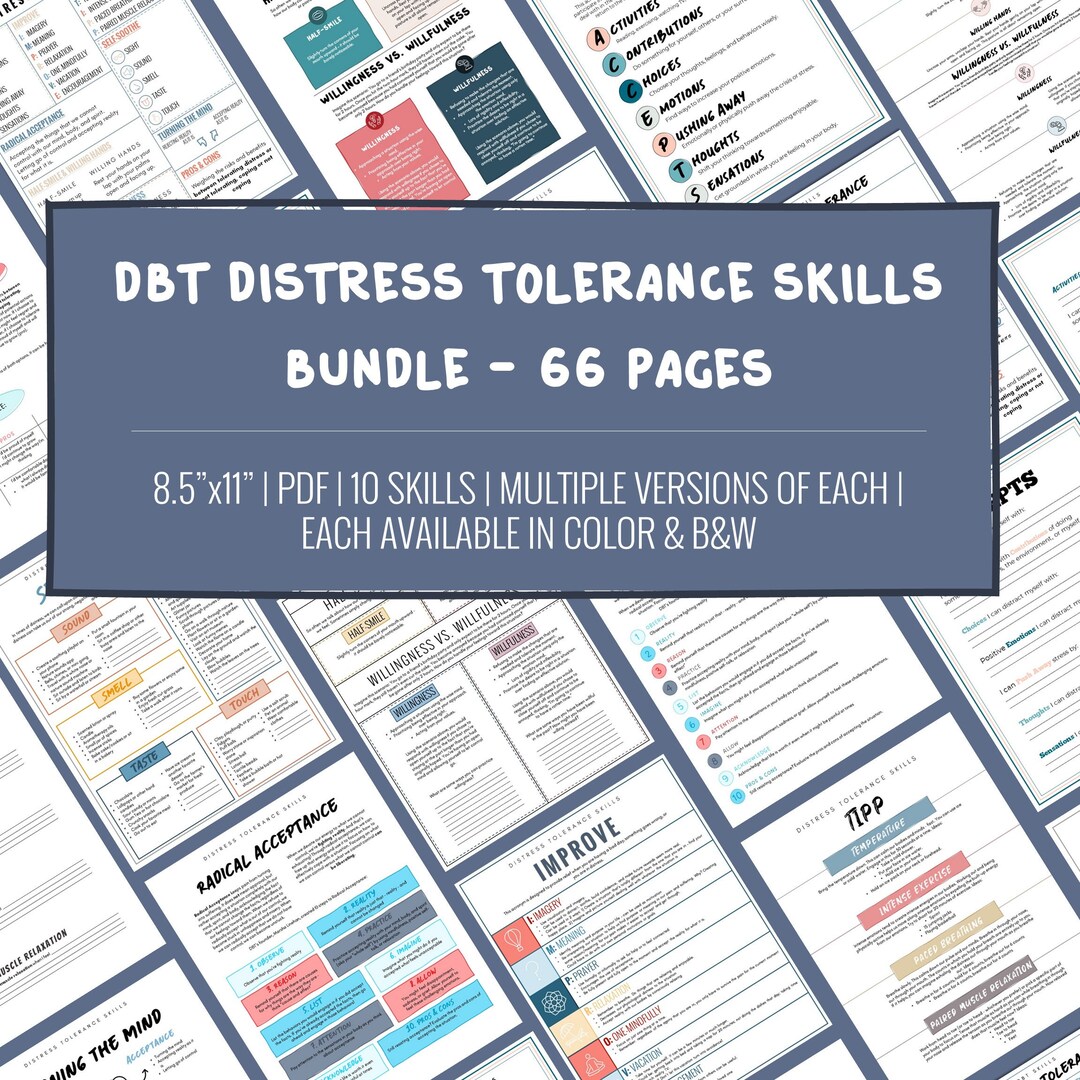 DBT Distress Tolerance Skills Bundle - Etsy