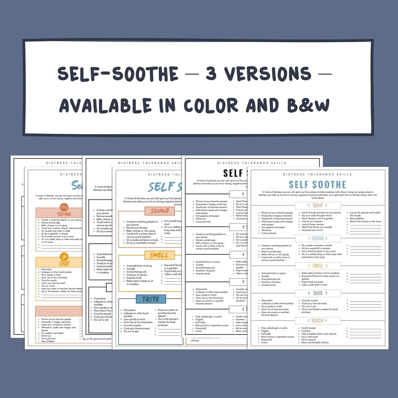 DBT Distress Tolerance Skills Bundle - Etsy