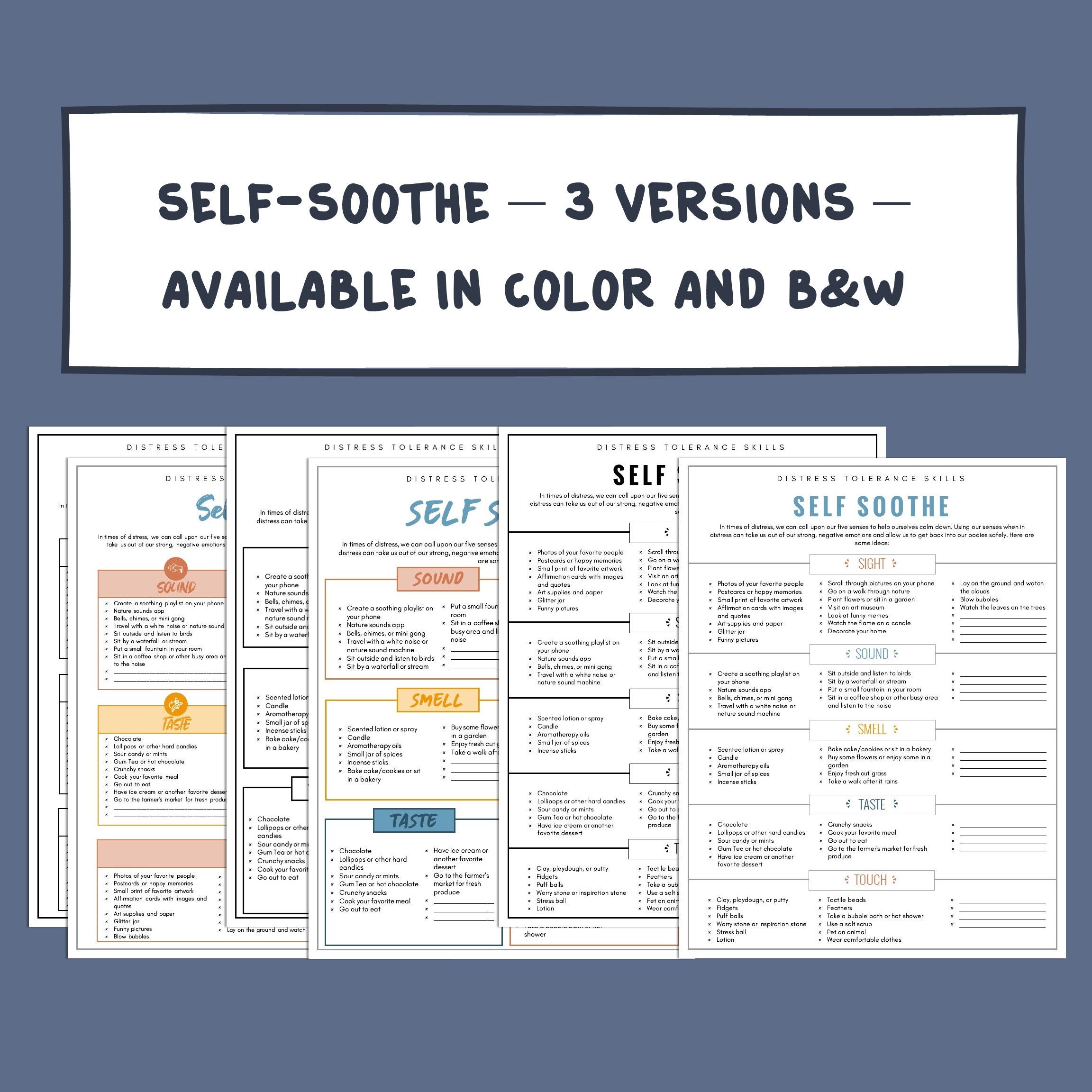 DBT Distress Tolerance Skills Bundle - Etsy