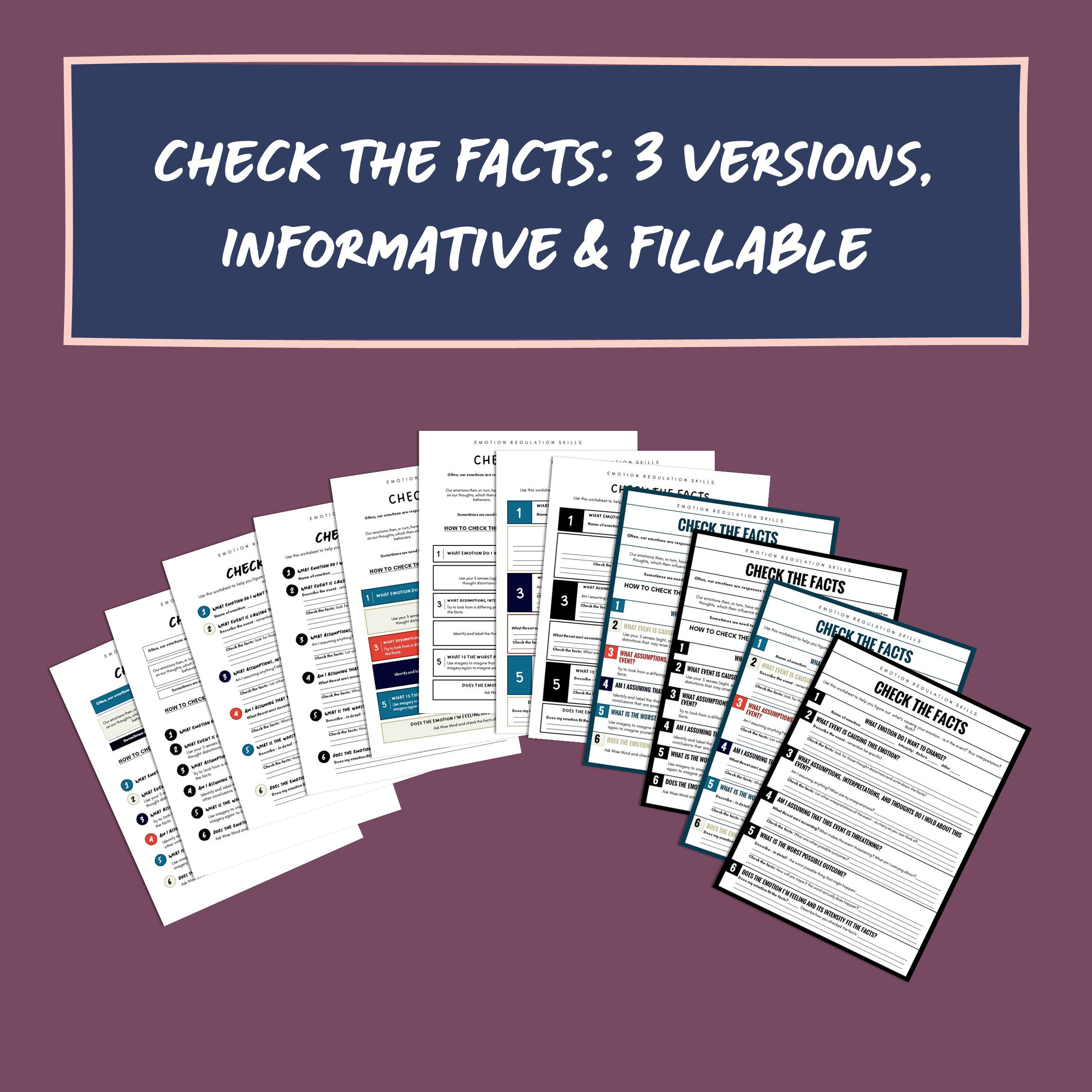 Emotion Regulation DBT Skills Bundle - Etsy