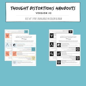 Thought Distortions (cognitive Distortions) Handouts - Etsy