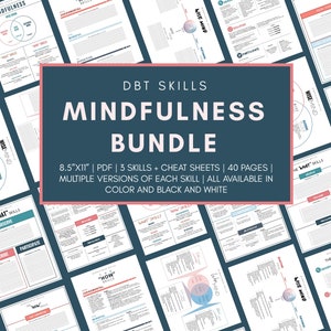 Mindfulness DBT Skills Bundle - Etsy