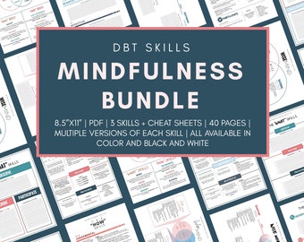 DBT Mindfulness What and How Skills Worksheet - Etsy