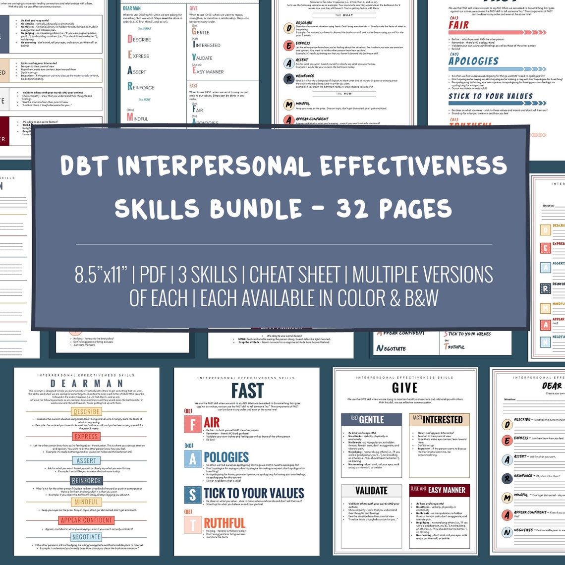 Interpersonal Effectiveness DBT Skills Bundle - Etsy