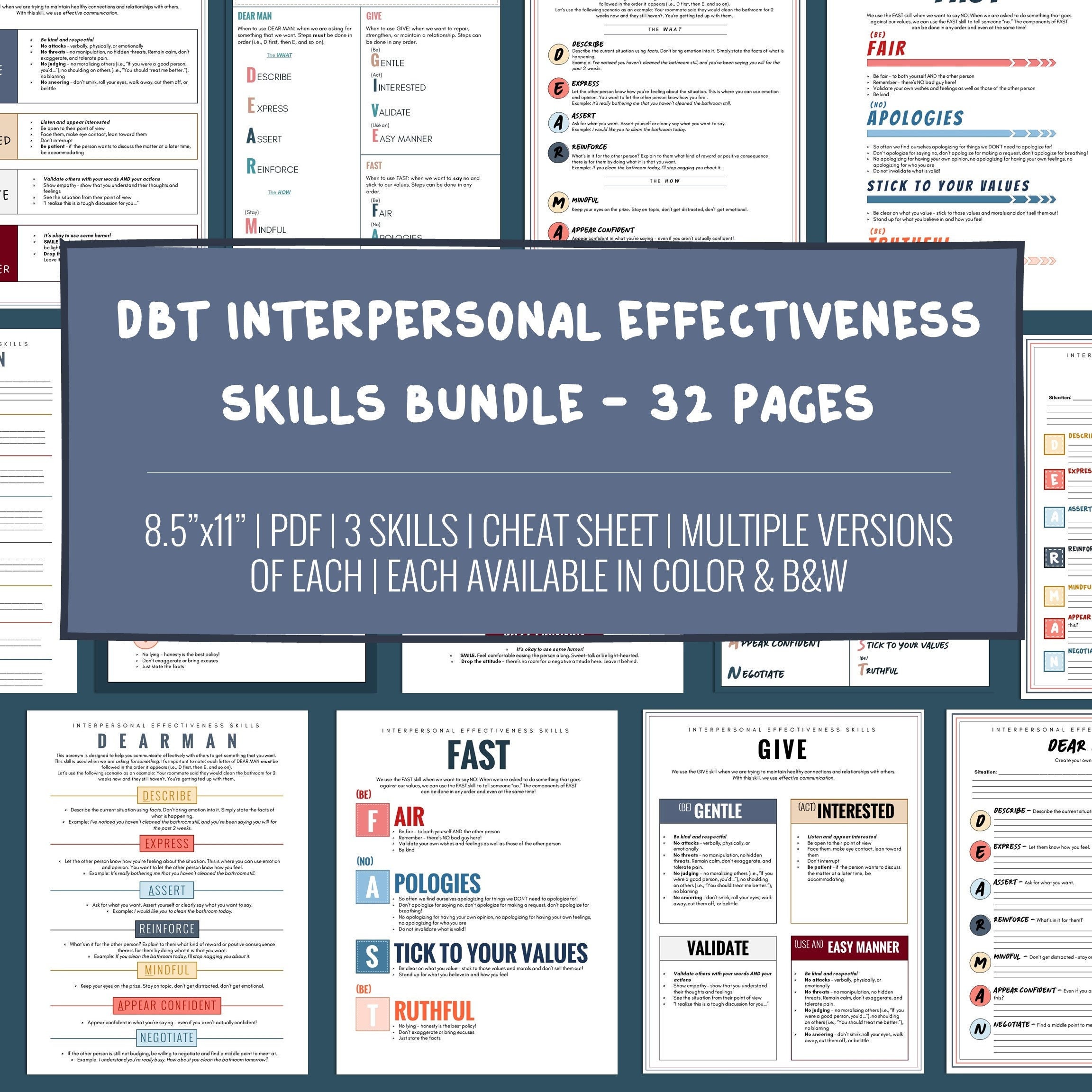 Interpersonal Effectiveness DBT Skills Bundle - Etsy