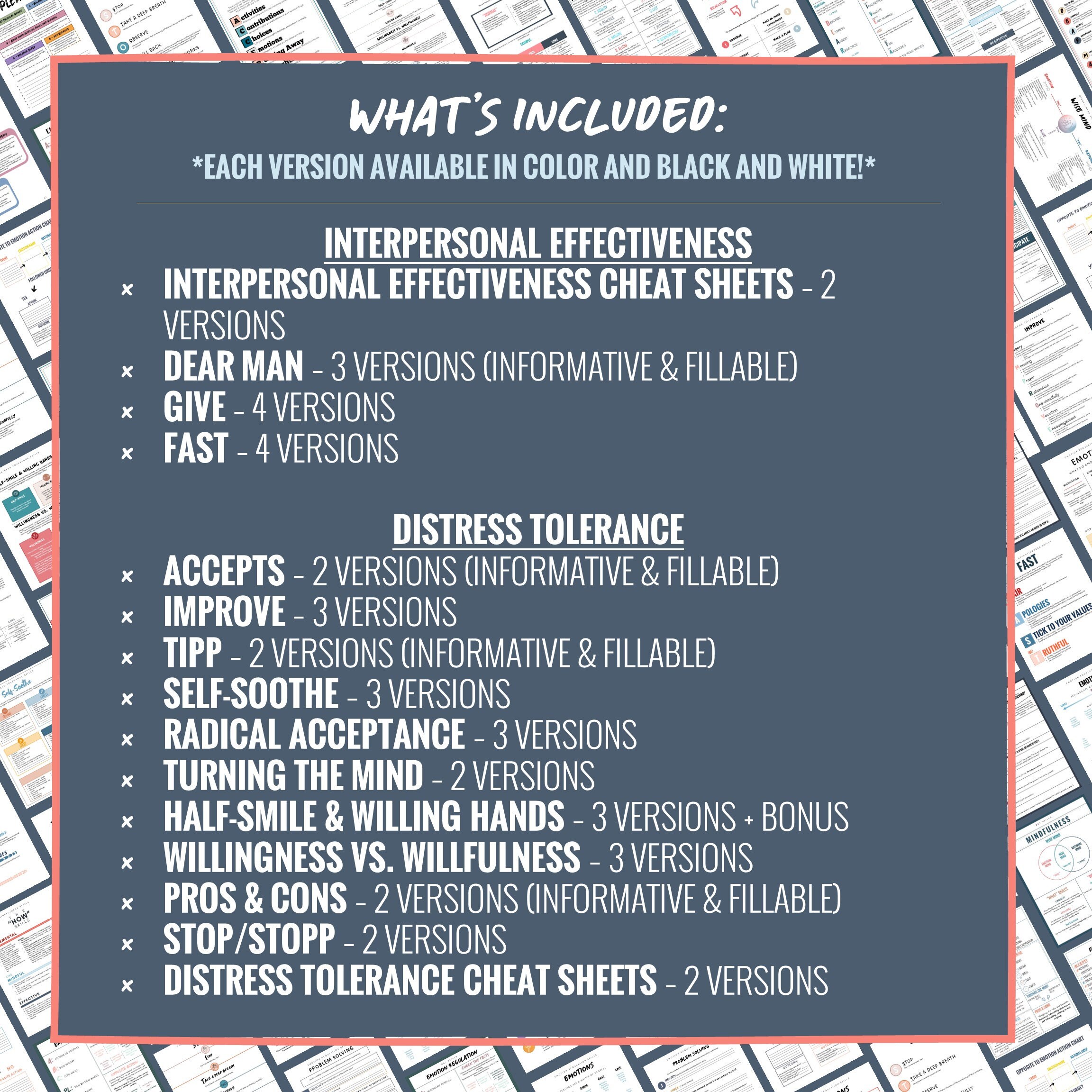 MEGA DBT Skills Bundle - Etsy