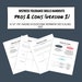 Pros & Cons Distress Tolerance Handouts - Etsy
