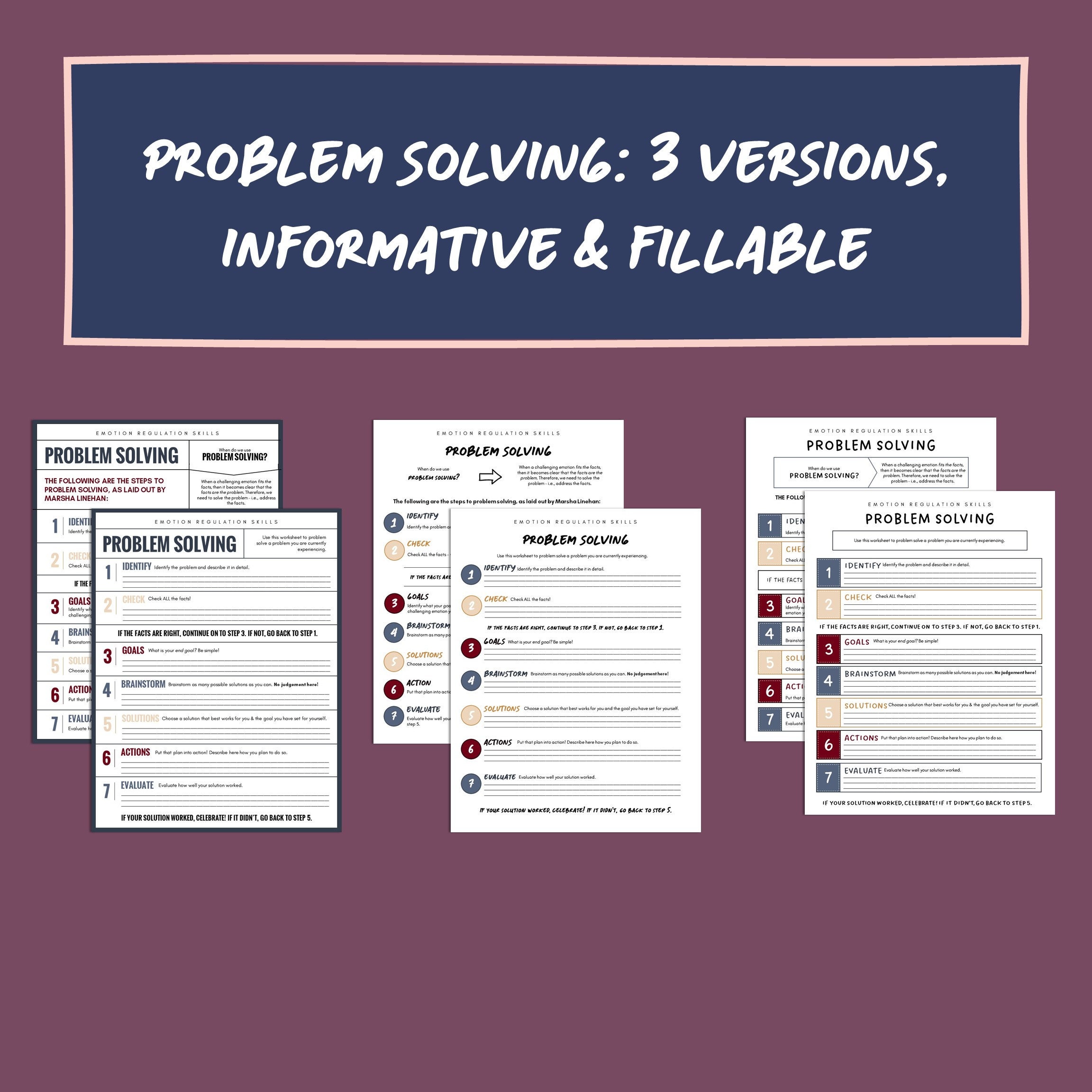 Emotion Regulation DBT Skills Bundle - Etsy