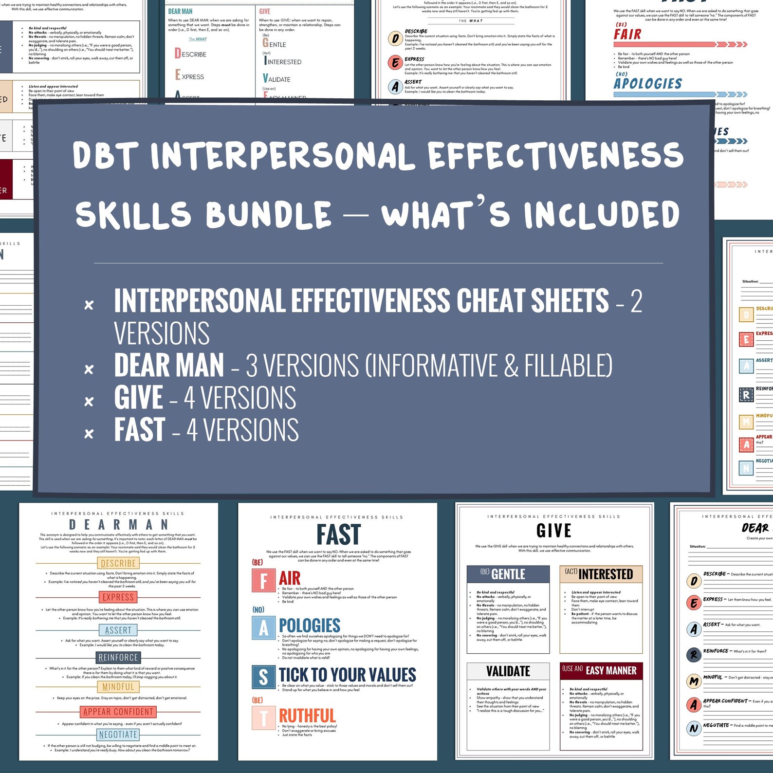 Interpersonal Effectiveness DBT Skills Bundle - Etsy
