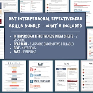 Interpersonal Effectiveness DBT Skills Bundle - Etsy