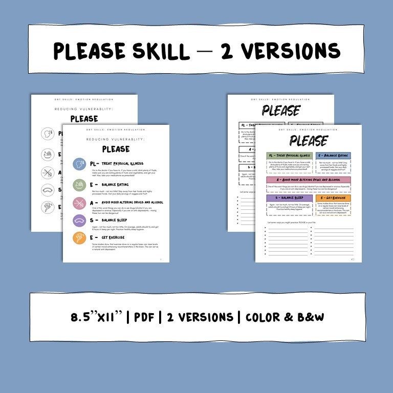 ABC PLEASE DBT Skills Handouts - Etsy