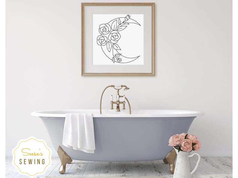 Flower Moons Hand Embroidery PDF Pattern Bundle 6 Floral - Etsy