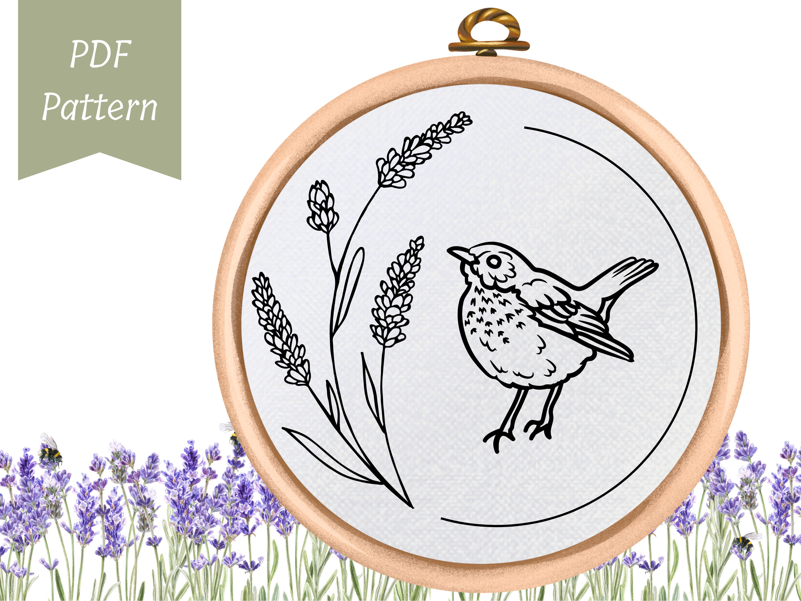 Bird Hand Embroidery Pattern PDF Pattern Download Wood - Etsy Canada