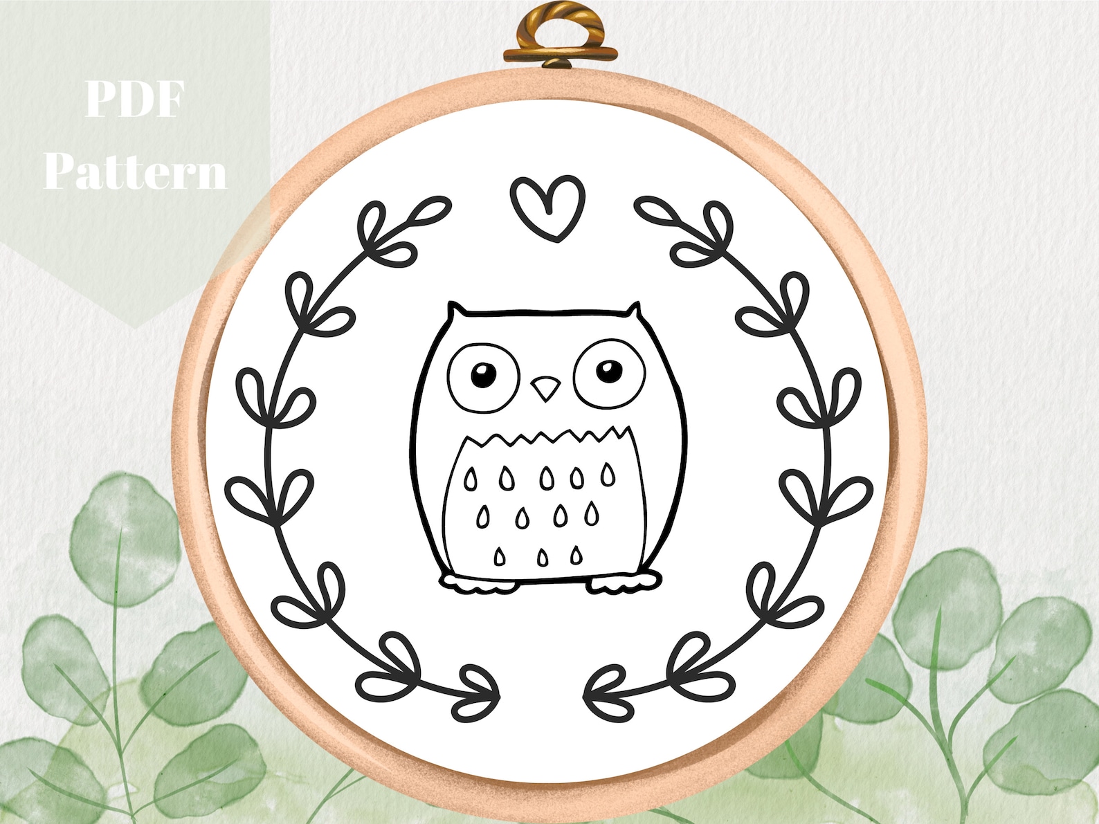 Owl Embroidery Pattern PDF Pattern Instant Download Easy - Etsy