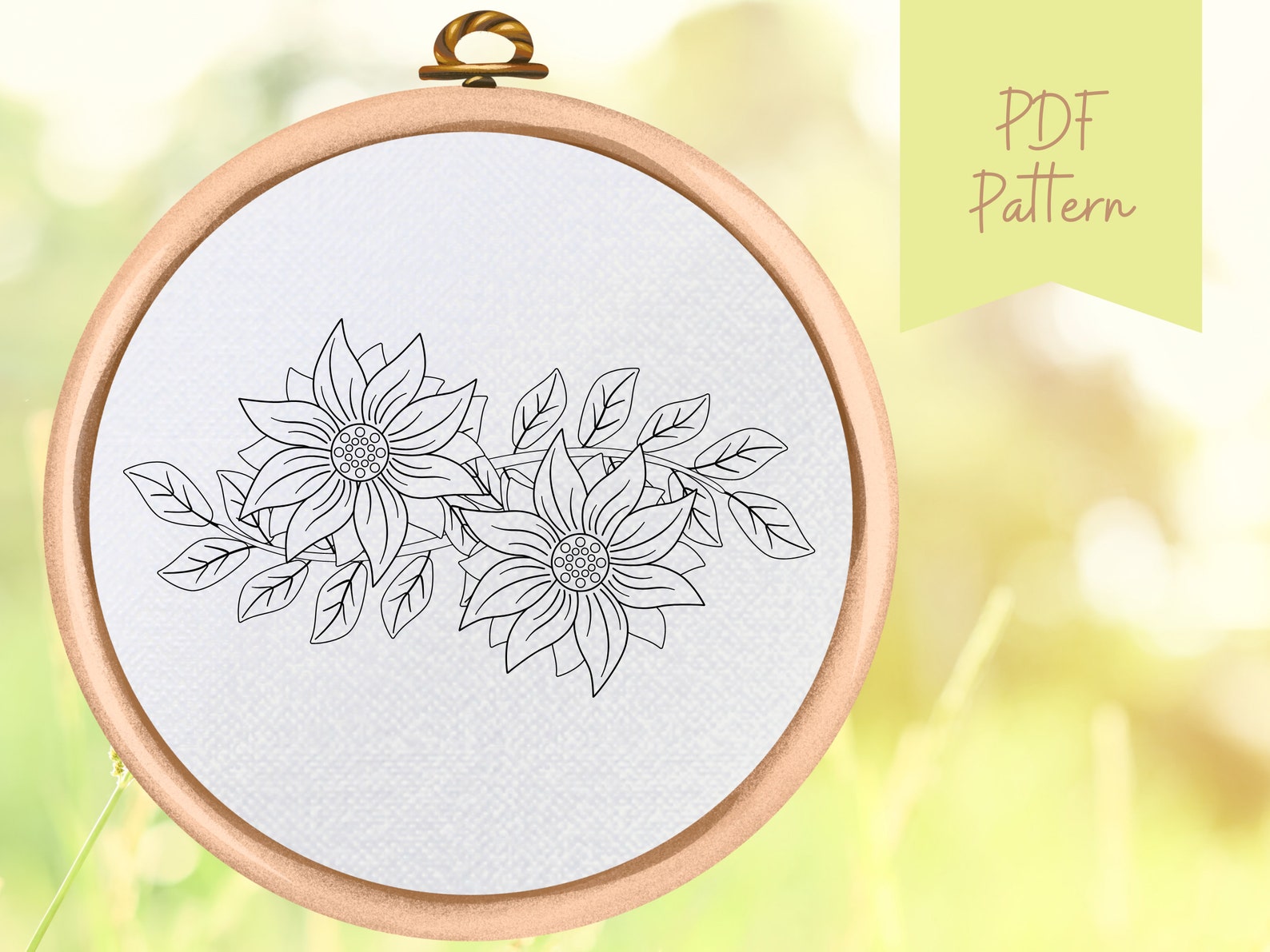 Floral Hand Embroidery Pattern PDF Pattern Download Flower - Etsy
