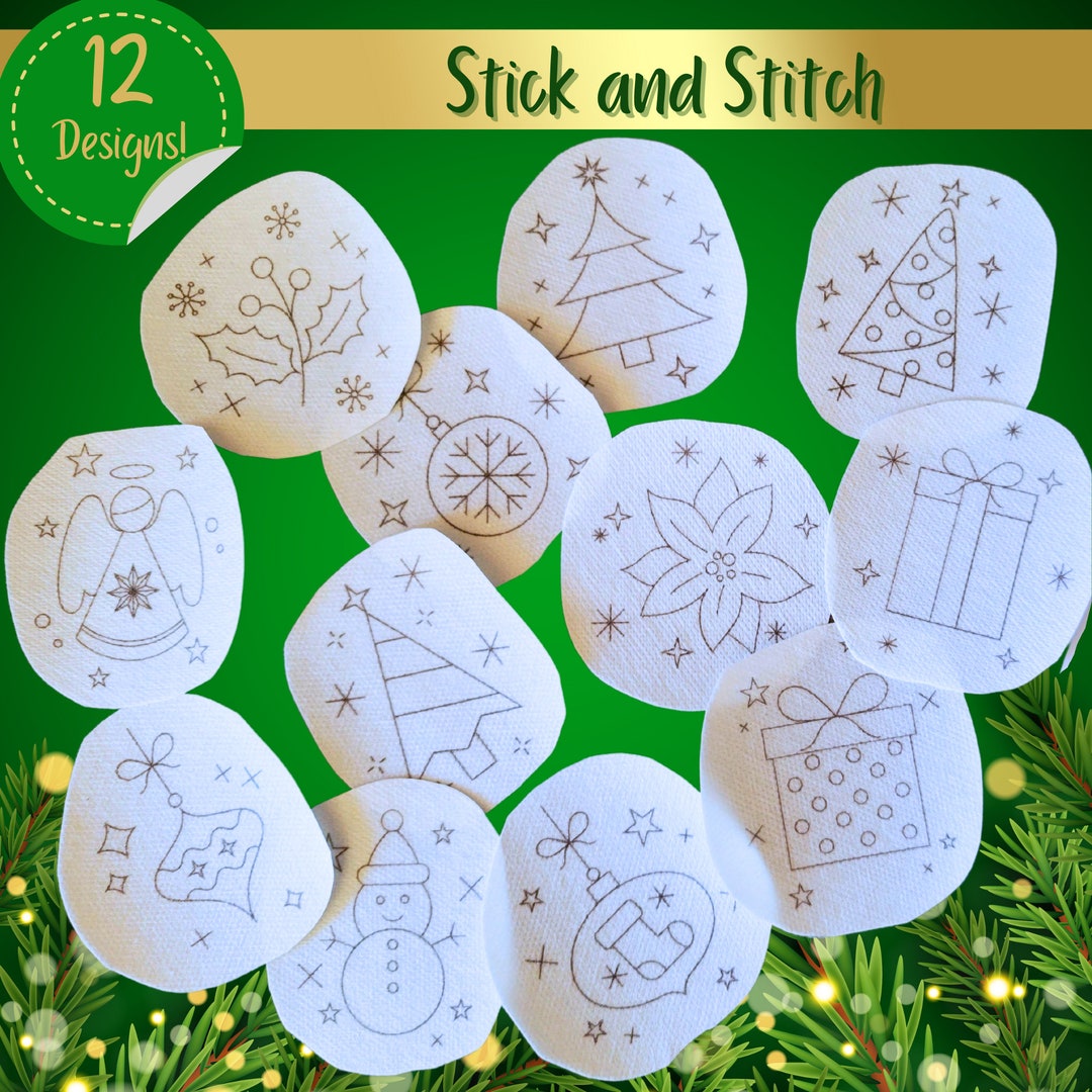 Christmas Stick and Stitch Pattern - Hand Embroidery - Christmas ...