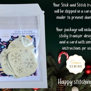 Festive Collection: 12 Christmas Themed Stick and Stitch Hand ...